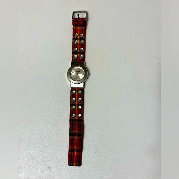 Mudd | Accessories | Vintage Mudd Quartz Fashion Watch Y2k Red Plaid ...
